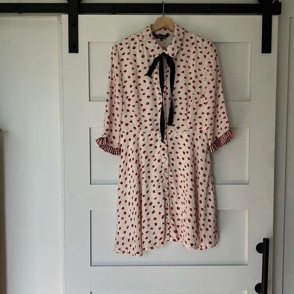Sister Jane | Dresses | Sister Jane White And Red Floral Dress | Poshmark